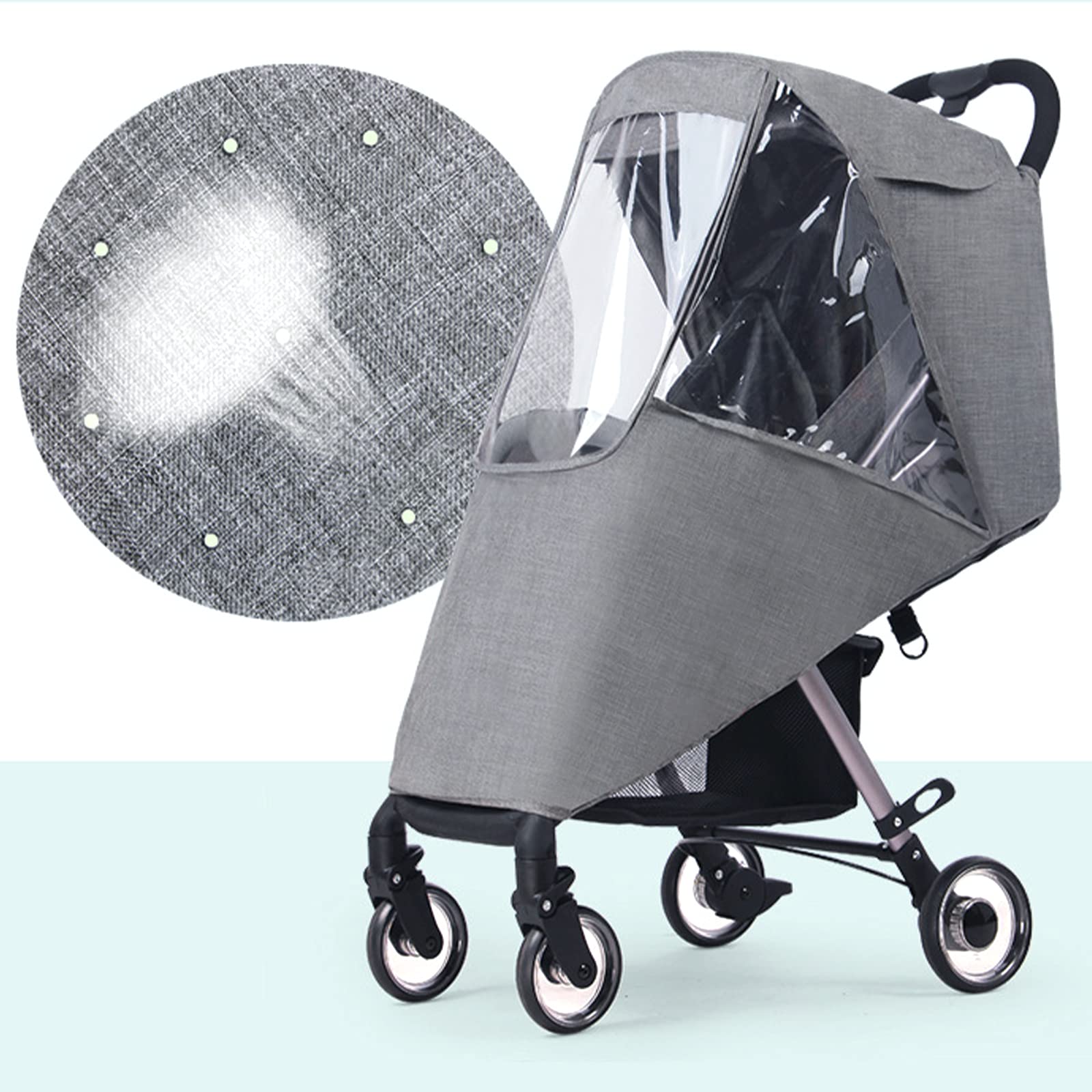 Universal Stroller Rain Cover Baby Stroller Rain Cover Pushchair Stroller Buggy Protector Weather Shield Baby Pram Raincoat Outdoor WindproofâStroller Cover