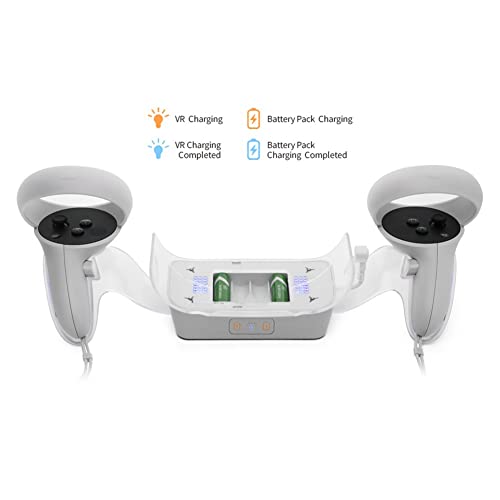 Viupolsor for Handle Charging Station Dock Holder USB Charger Stand for Quest 2 VR Headset Controller
