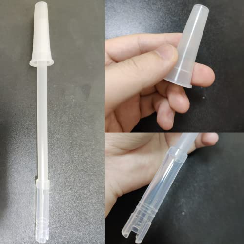 TeHappy Water Bottle Straw for Replacement, Reusable Straws for 64oz and 128oz Big Bottles Jugs, 4 Extra Long 14.9ββ Straw with 2 Cleaning Brushes Set of 6, Cut to Fit Any Bottle