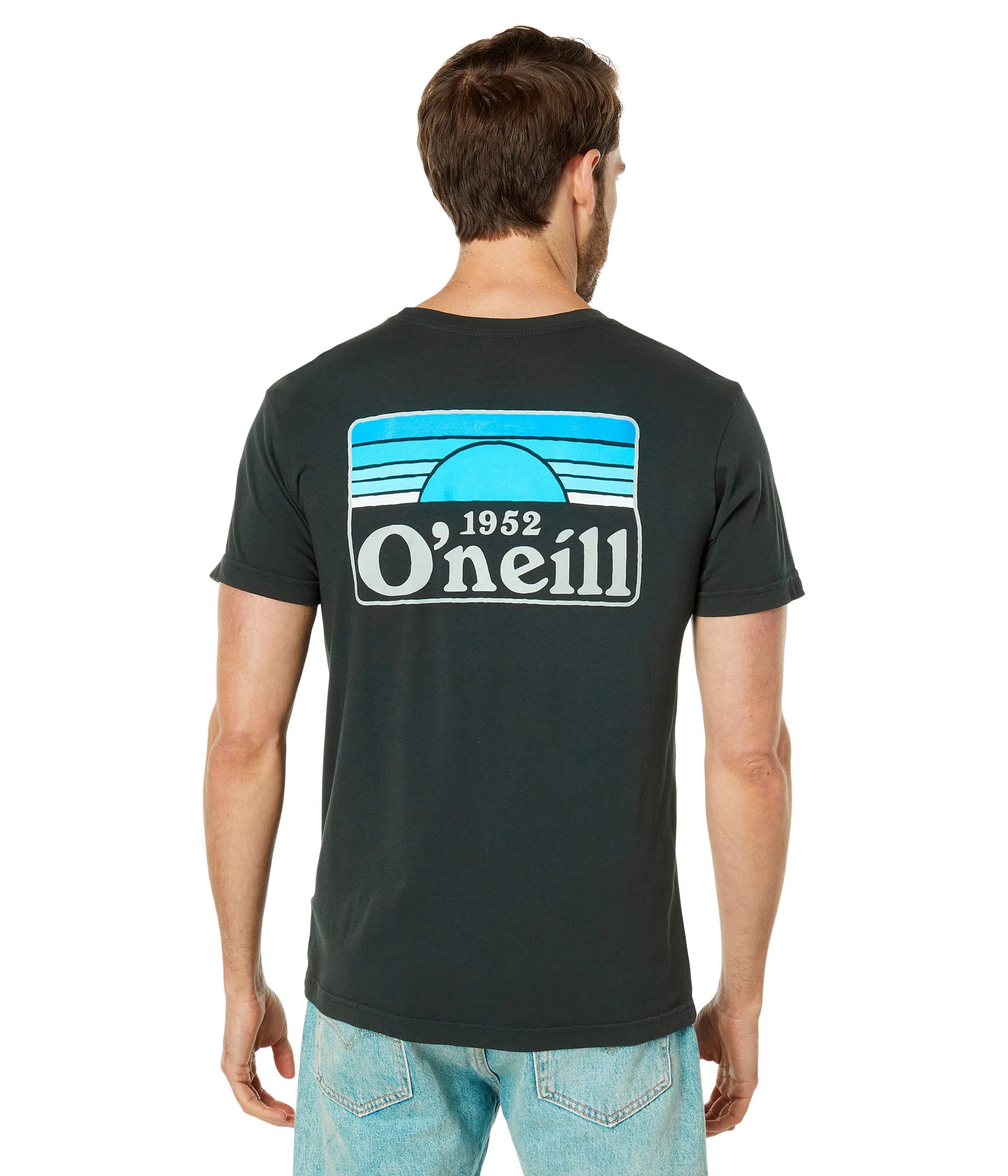 O'NEILL Mens Sundown Graphic Short Sleeve T-Shirt, Dark Charcoal, M