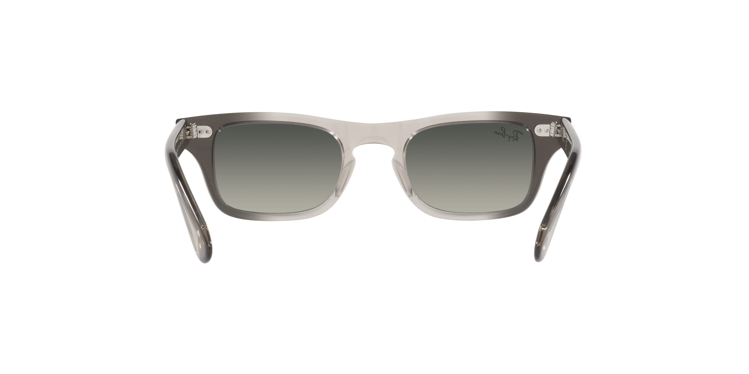 Ray-Ban Junior Boys' RJ9083S Burbank Junior Rectangular Sunglasses, Transparent Grey/Gradient Grey, 45 mm