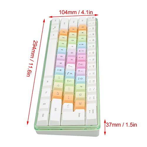 YEmirth Gaming Keyboard 61 Keys Mechanical Keyboard RGB Backlight Colorful Keycaps Mini Wired Mechanical Keyboard