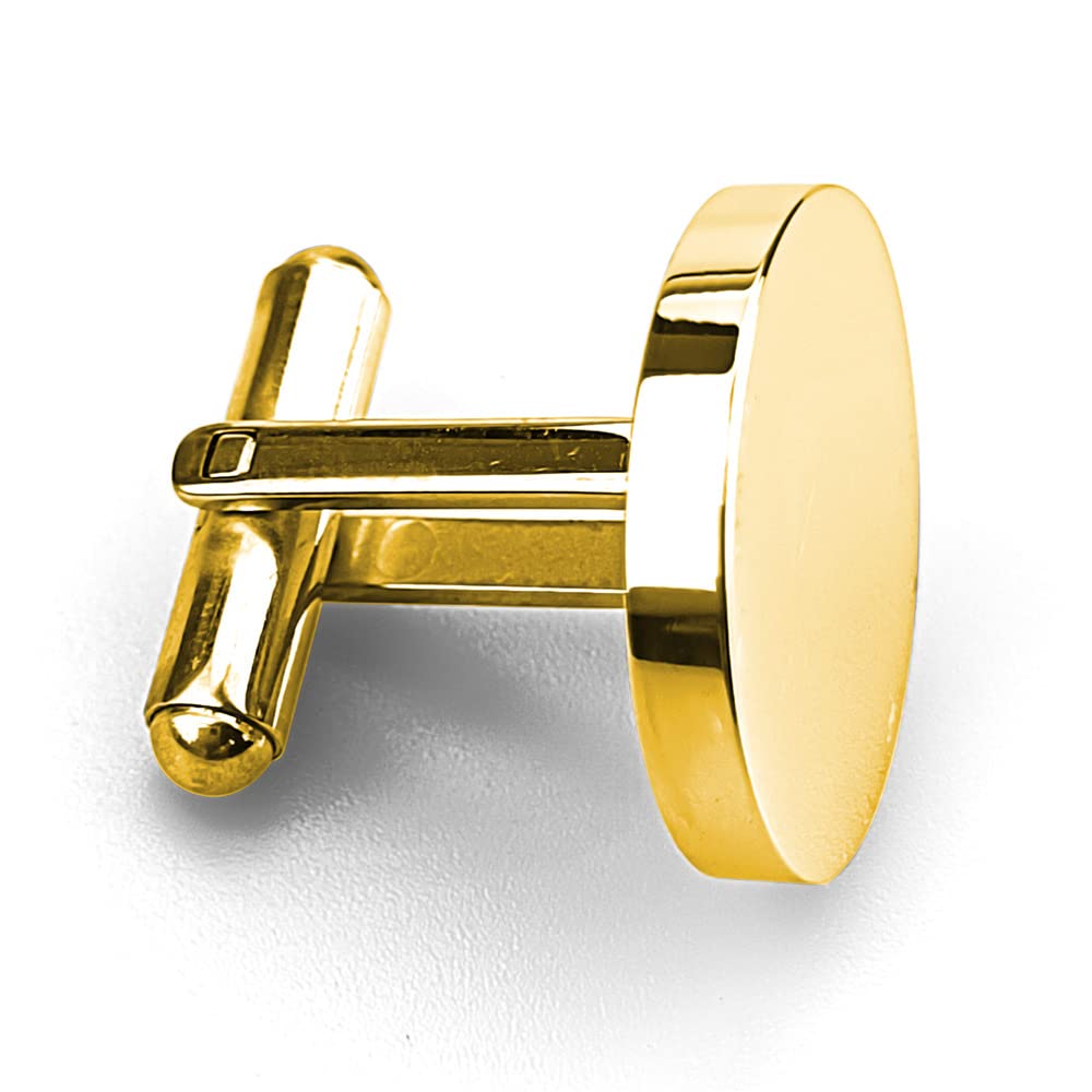 Stainless Steel Cufflinks Men's Shirt Sleeve Studs Gold