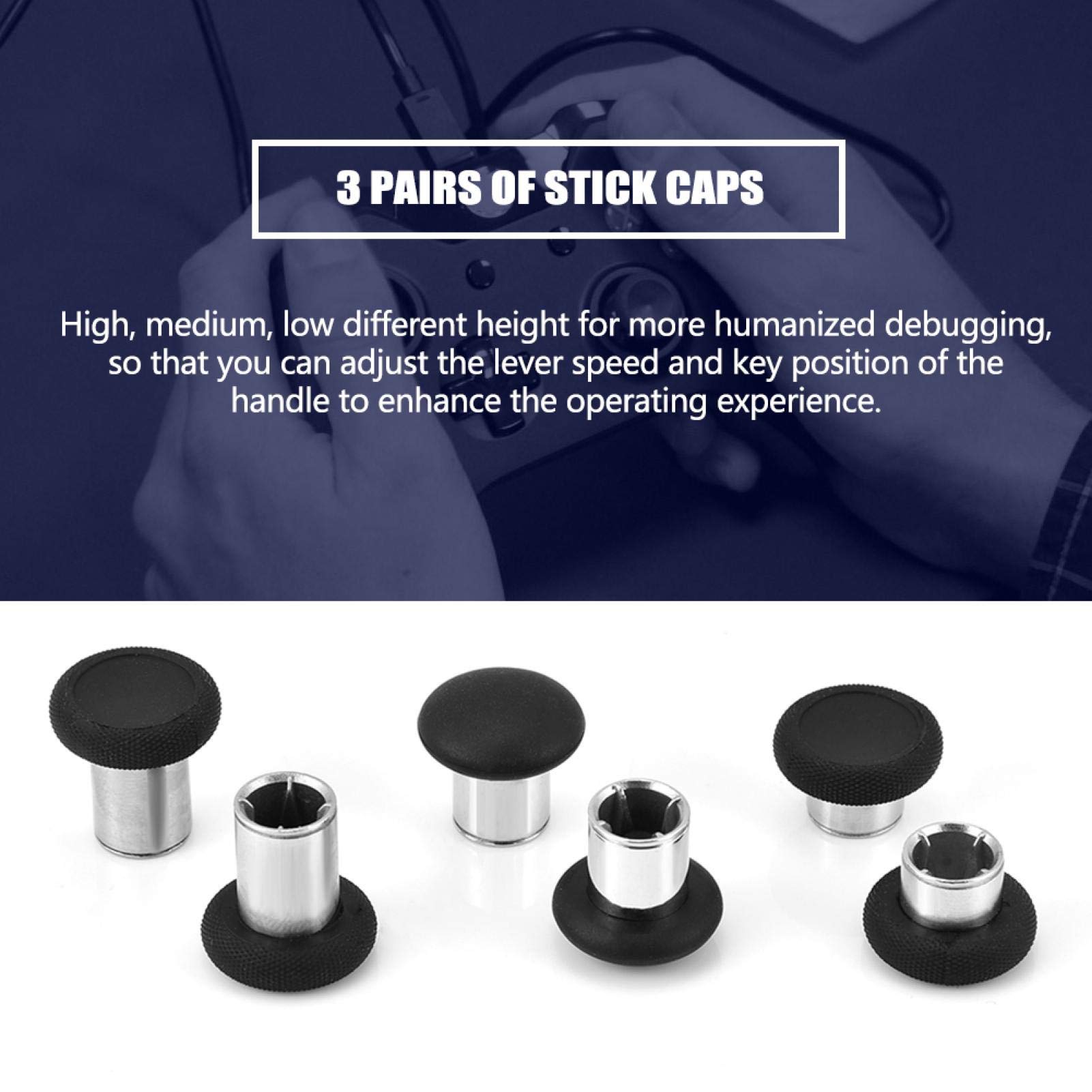 VLIZO Mini Joystick Button,Mini Thumb Stick Caps Magnetic,Grips Caps Thumb Stick Joystick Grips Replacement Button Kit Fit for ONE Joystick