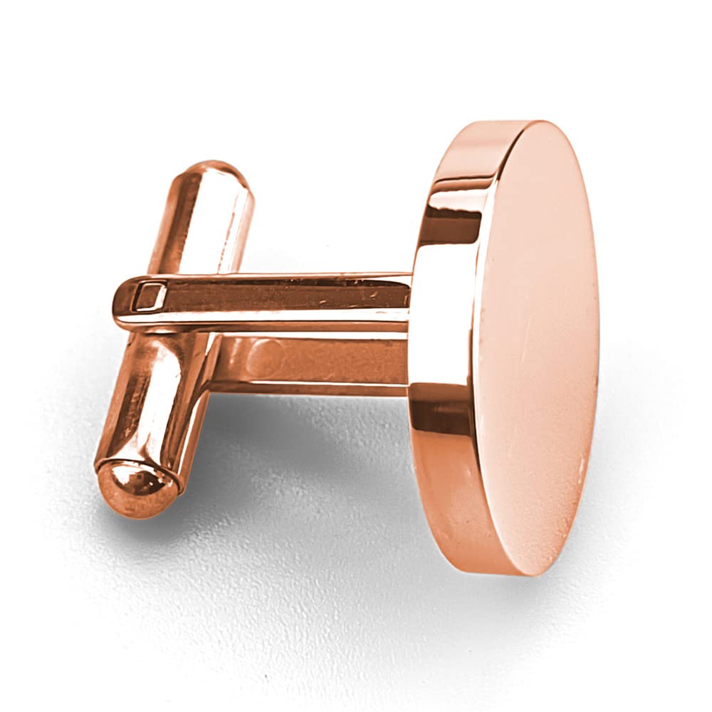 Stainless Steel Cufflinks Men's Shirt Sleeve Studs Rose Gold