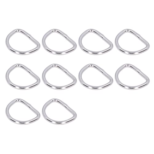 Stainless Steel Pad Eye D-ring Tie Down Anchor 10pcs Marine Grade D Ring Stainless Steel 316 Welded Seamless Boat Accessories 4x30x22mm