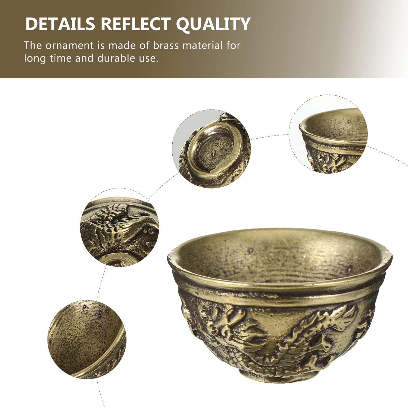 NUOBESTY Tibetan Buddhist Water Offering Bowl Decoration Bowl Great for Altar Use Ritual Use Incense Burner Smudging Bowl Buddha Worship Utensil