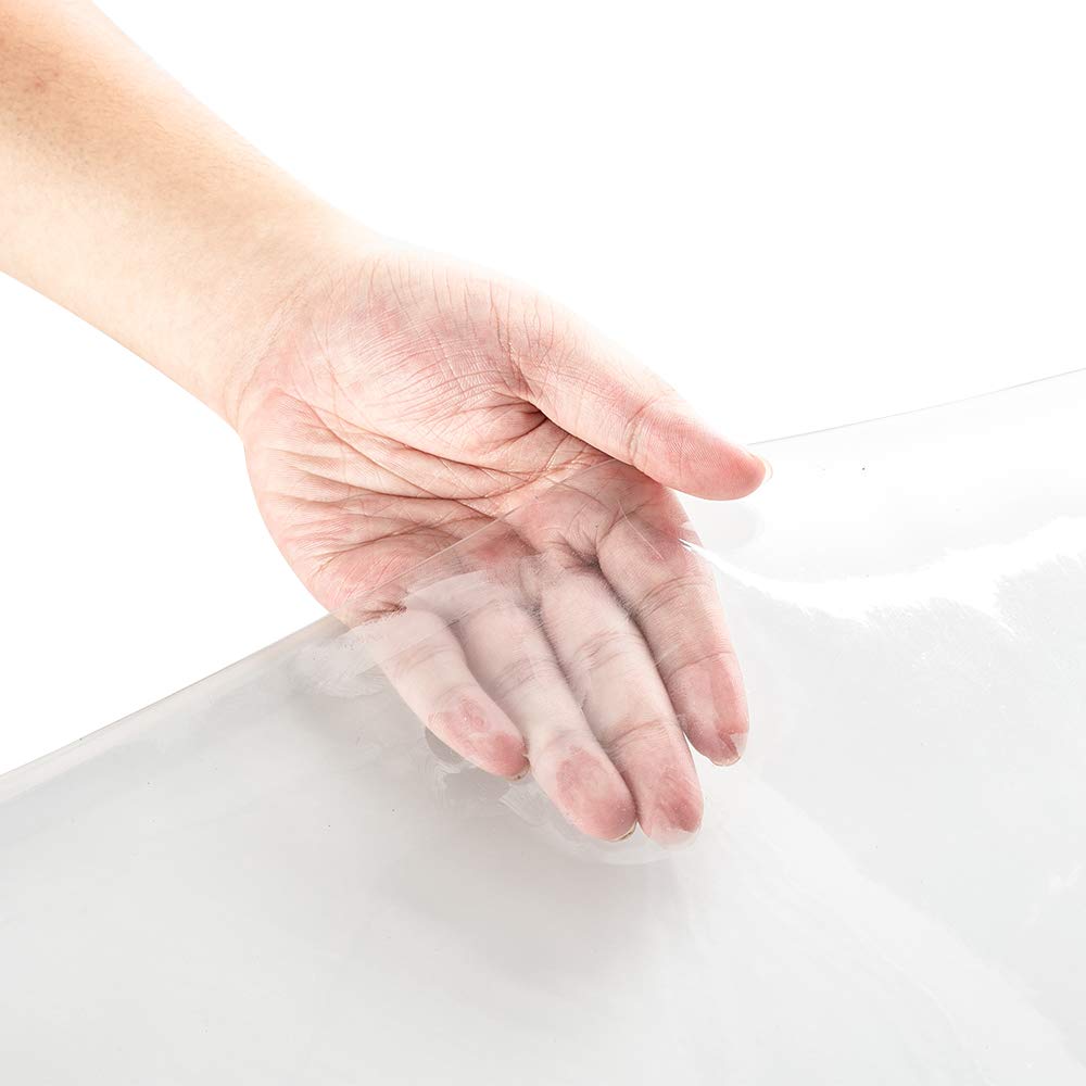 Lykos 47" x 27" Rectangle Waterproof PVC Clear Transparent Tablecloth Table Cover Mat Kitchen Oil Proof Mat