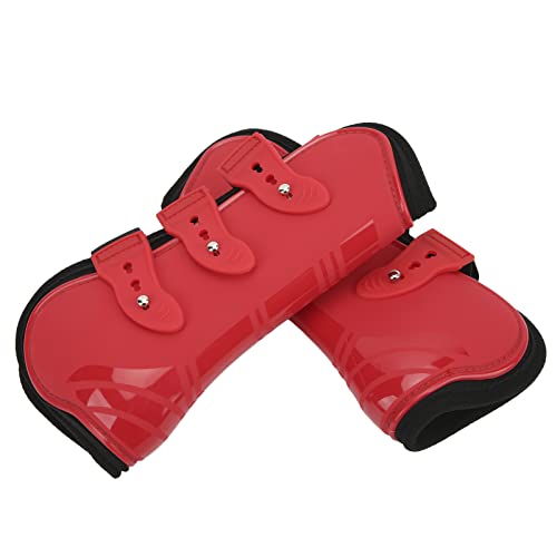 Tnfeeon 2pcs Horse Front Tendon Boots,Adjustable Horse Front Legs Support Boots Horse Leg Protective Wraps Lightweight Horse Riding Equestrian Equipment