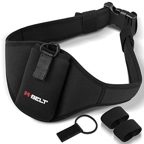 MBELT - Anti Dropping Mic Belt with Innovative Rubber Band Lock - Adjustable Microphone Transmitter Carrier Belt up to 36 inches - Mic Belts for Theatre I Fitness Instructor Classes I Coach