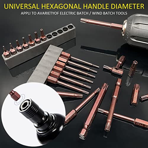 Torx Bits Set, PTSLKHN 24PCS Security Torx Bit Set, High Hardness S2 Alloy Steel, Magnetic, Anti-rust