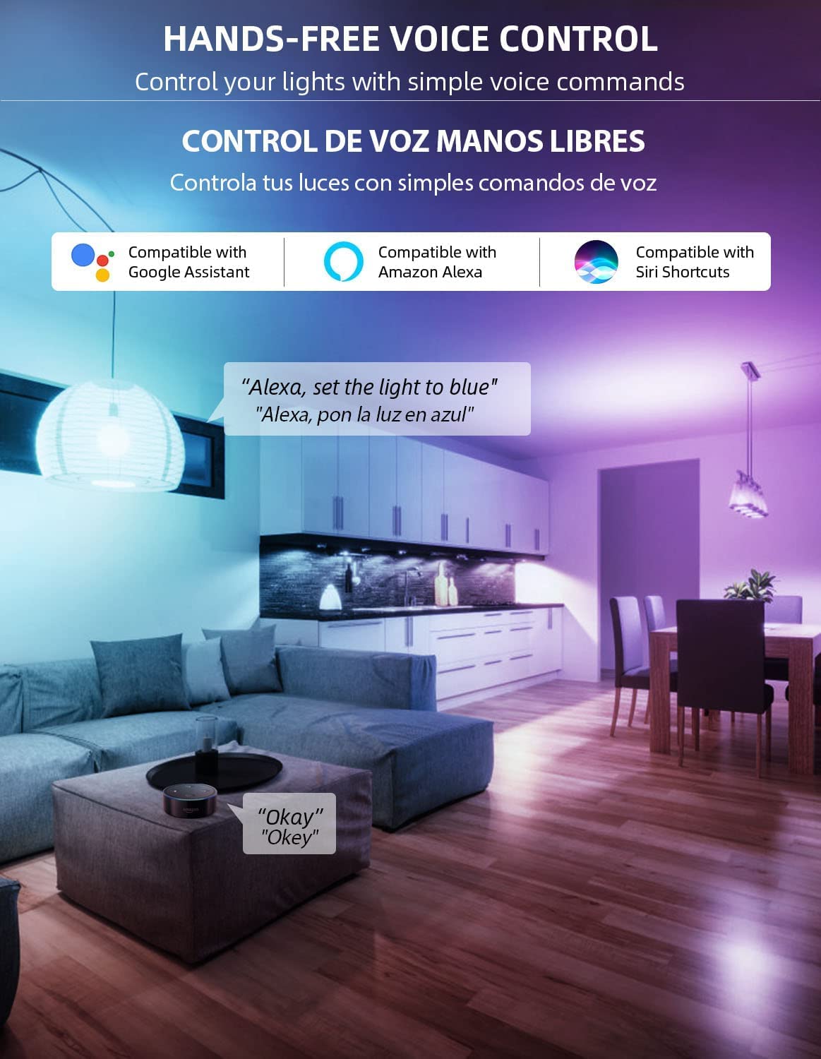 OHLUX Smart Light Bulbs, E12 LED Bulb, Smart WiFi Candelabra Light Bulbs, 5W (50W Equivalent) 450LM Color Changing Work with Alexa Google, for Ceiling Fan, Chandelier, Pendent Lighting Fixture, 4 Pack