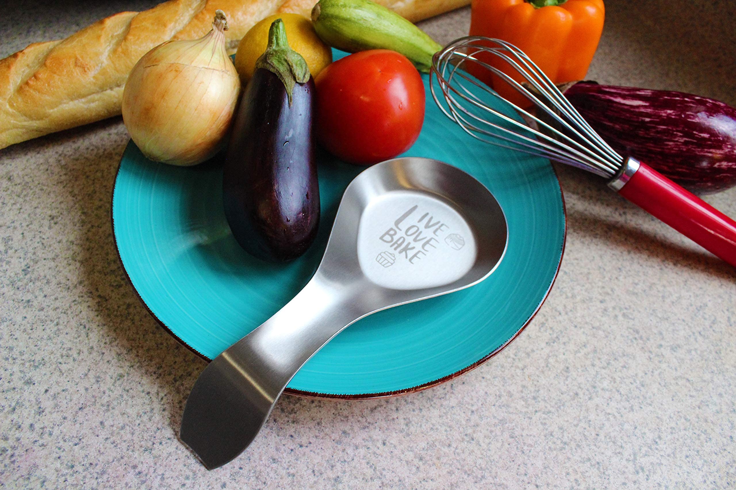 Spoon Rest Kitchen Utensil Holder β Tools For Stove Top And Pot, Stainless Steel With Two Unique Designs Perfect As Gift For Moms And For People That Love Cooking Gadgets