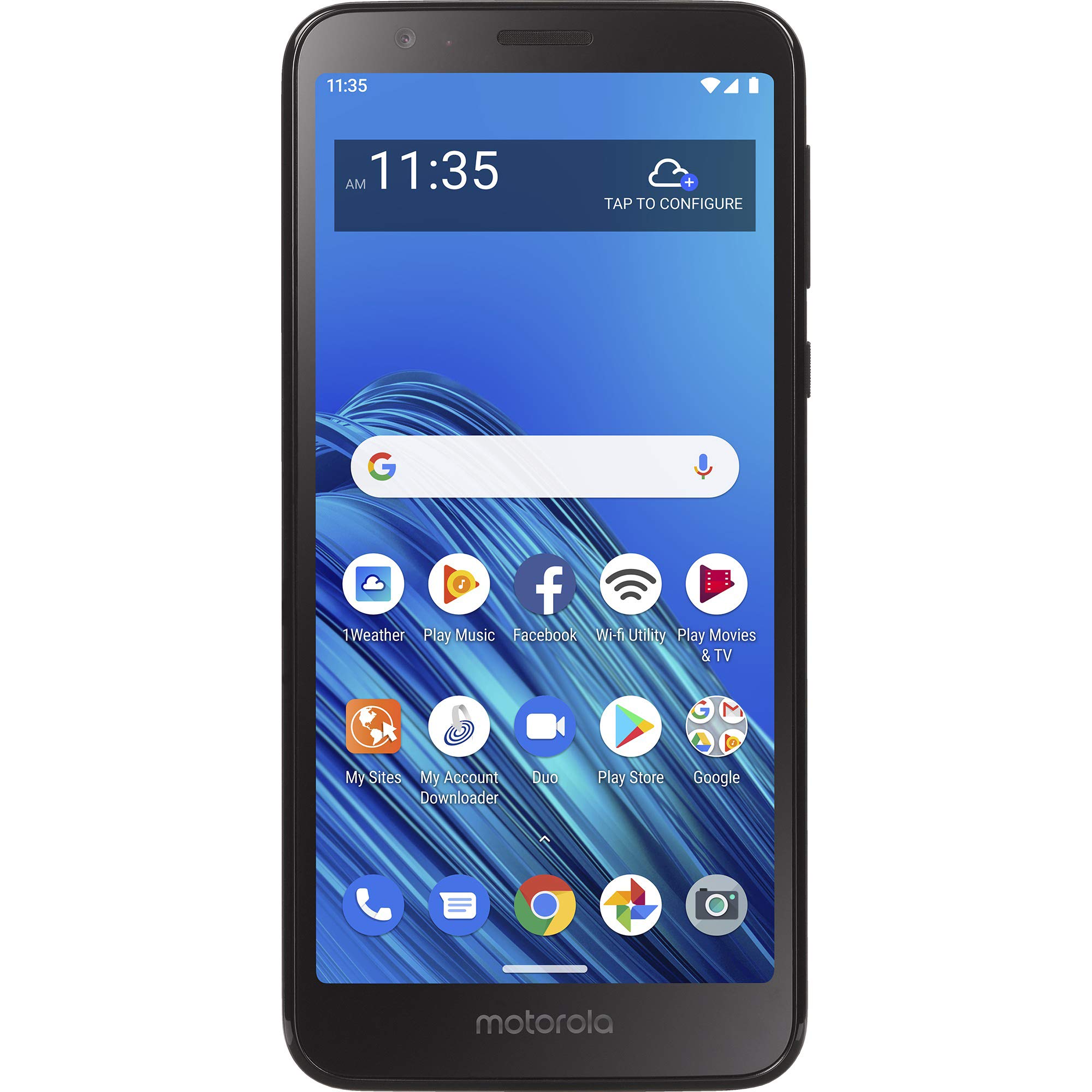 total wireless Motorola Moto E6 4G LTE Prepaid Smartphone (Locked) - Black - 16GB - Sim Card Included - CDMA
