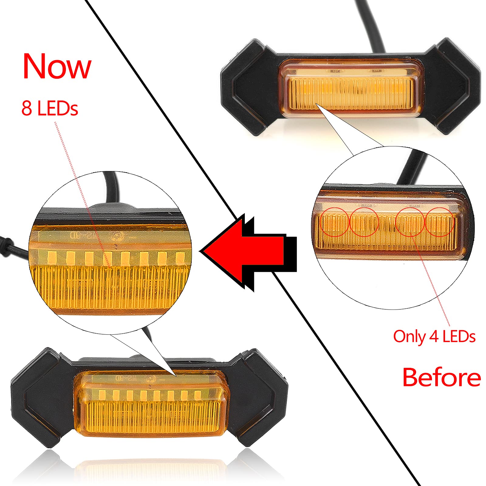 LED Grille Lights 4PCS for Toyota Tacoma TRD PRO 2016-2023 with Fuse and Harness Front Mesh Grille Raptor Lights for Tacoma, Smoke Shell with White Light