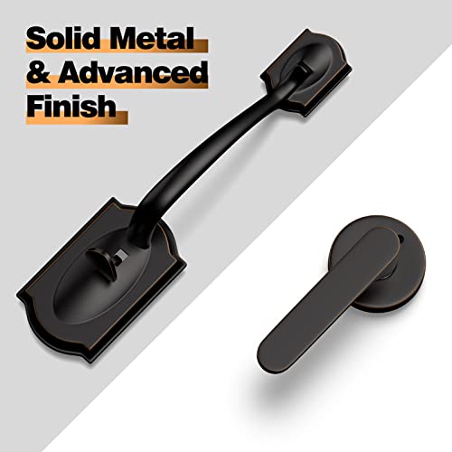 YYTDZSW Front Door Handle, Exterior Door Handle,Entry Door Handle with Reversible Lever, Adjustable Door Handle,Interior Door Handle, Black Door Handle, Oil Rubbed Bronze
