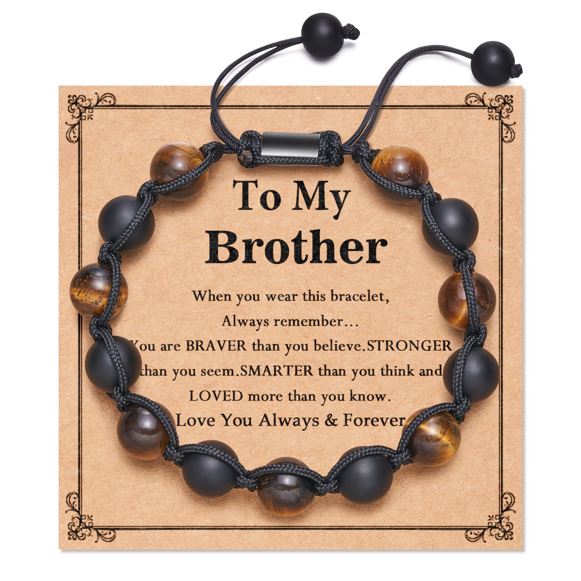 PPJew Brother Gifts Brother Bracelet Birthday Gifts for Brother from Sister Christmas Encouragement Gift