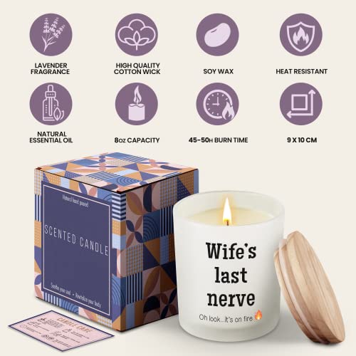 Wife Gifts from Husband - Gifts for Wife, Her, Fiance - Wedding Anniversary, Mothers Day Gifts, Birthday Gifts for Wife - Romantic Gifts Ideas - Cool I Love You Gifts for Her - Funny Scented Candle