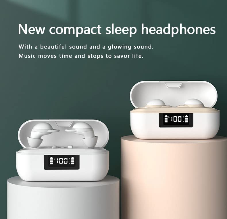 Xmenha Smallest Invisible Sleep Earbuds for Side Sleepers Small Earplug Headphones Bluetooth Earplugs for Work Tiny Mini Sleep Buds Noise Cancelling Wireless Hidden Earbuds Sleeping Small Ear Canals