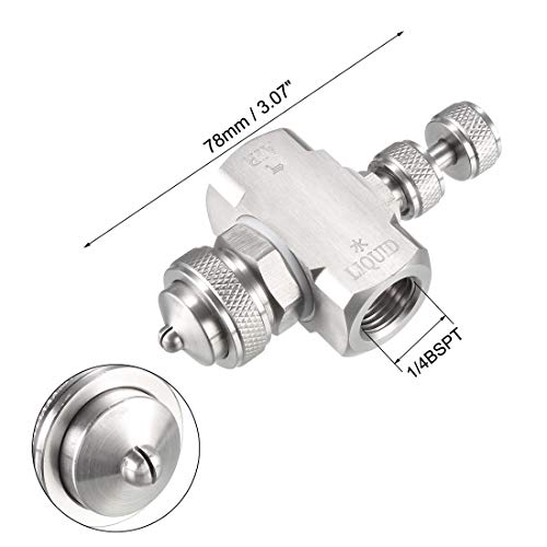 uxcell Air Atomizing Nozzle, 1/4BSPT Misting Low Pressure Siphon Fan-Shape Spray Tip