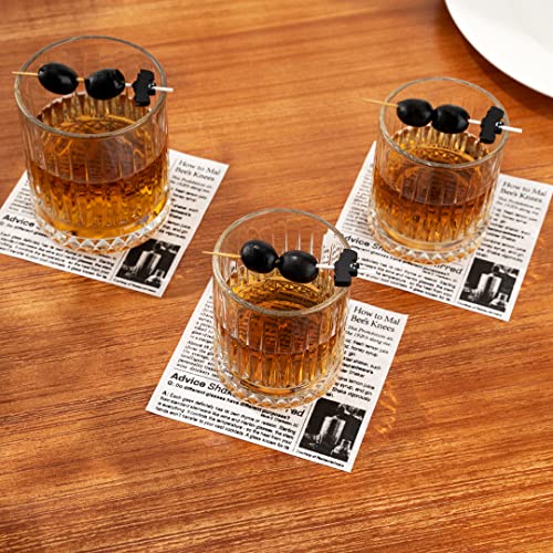 Restaurantware Elysia 7 Ounce Whiskey Glasses 12 Cut Rocks Glasses - Lead-Free Weighted Base Clear Glass Tumblers Dishwasher-Safe For Scotch Bourbon And Cocktails