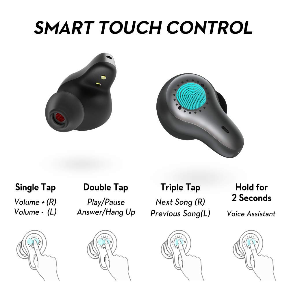 mifo [Upgrade Version 2022 O7 True Wireless Earbuds Qualcomm APT-X CVC 8.0 Noise Cancelling Wireless Headphones Bluetooth 5.0 Stereo Hi-Fi Sound in Ear Water-Resistant Built in Mic Earphone