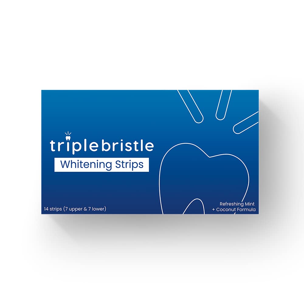Triple Bristle Original Sonic Toothbrush | Rechargeable 31,000 VPM Tooth Brush | Patented 3 Head Design | Angled Bristles Clean Each Tooth Teeth Whitening Strips (1)