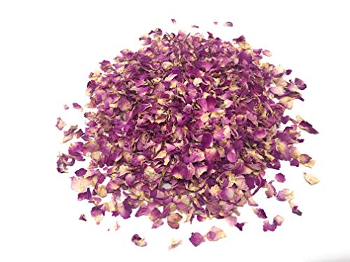 Pink Rose Petals - Edible Rosa Damascena | All Natural Rose Petals - Net weight: 0.35oz/10g | For use as tea, tisane or as topping for cupcakes, cakes, salads