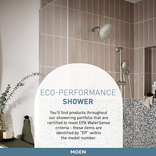 Moen Showering Matte Black Eco-Performance 5-Function Handheld Shower with 30-Inch Slide Bar and 69-Inch Hose, 3558EPBL