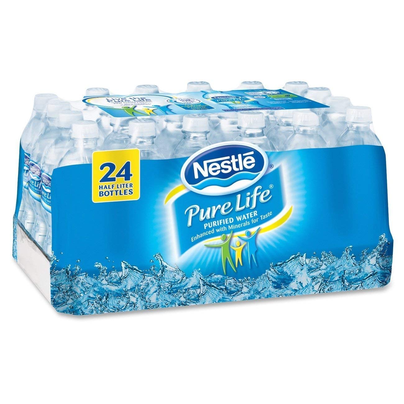 Nestlà Pure Life Bottled Purified Water, 16.9 oz. Bottles, 24/Case Pack of 10