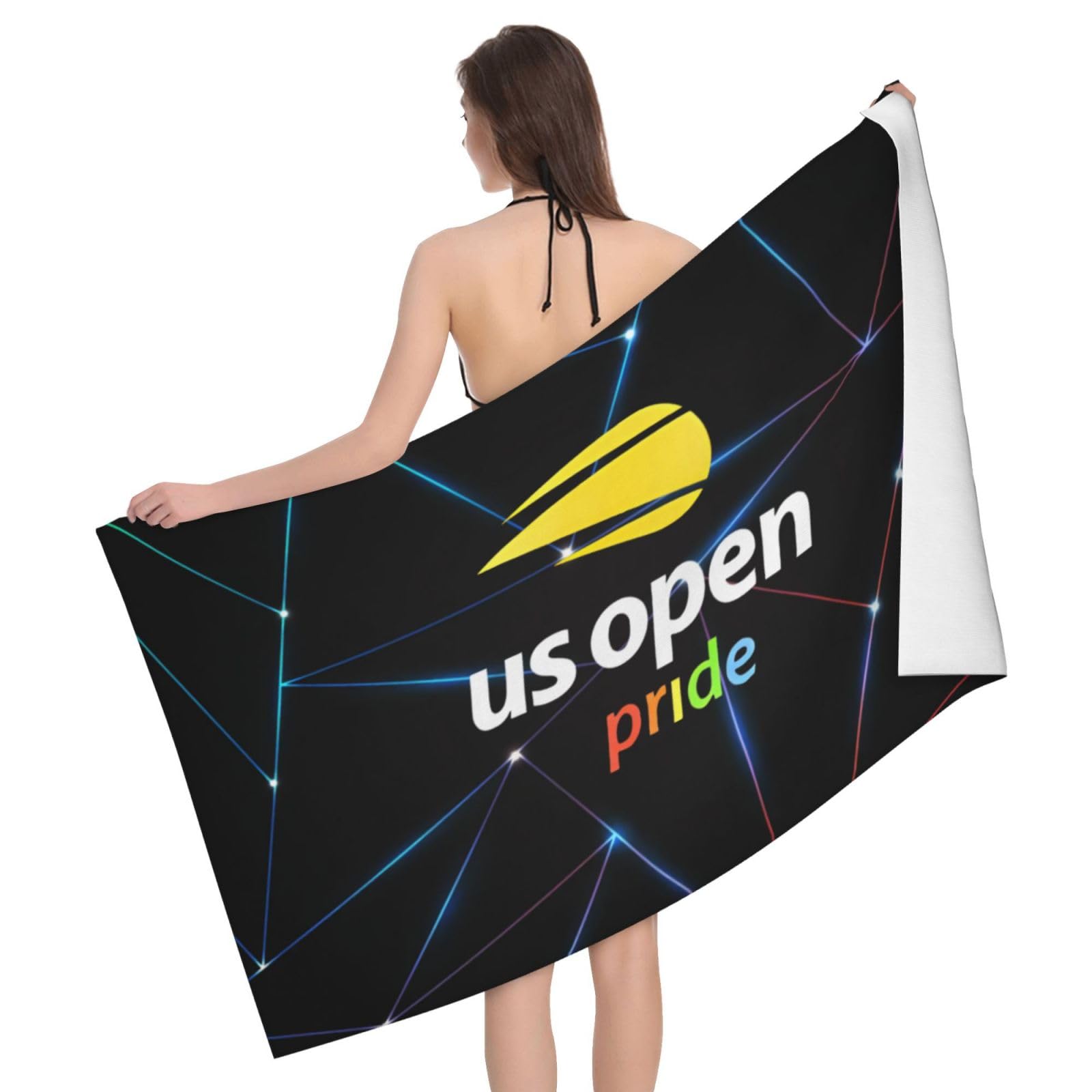 Lujzwop Us Open Tennis 2023 Beach Towel, Oversized Pool Towel, Quick Dry Microfiber Beach Towel for Men and Women