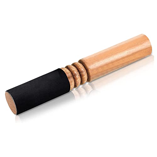 Singing Bowl Mallet, Made in Nepal, Suede Wooden Striker, Leather Wrapped Mallet for Sound Bowls-1 Piece with Velvet Bag