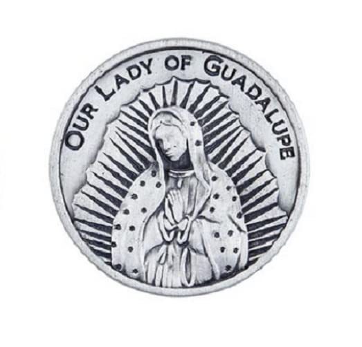 Our Lady of Guadalupe / St. Jude Devotional Pocket Coin Silver 1.25 inch