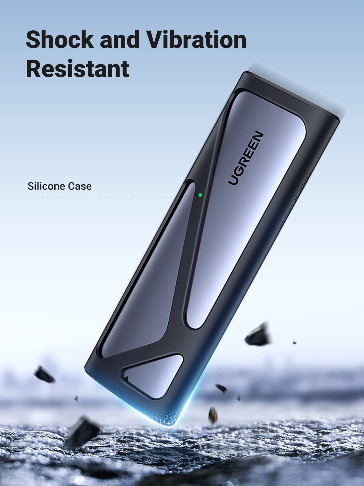 UGREEN NVMe and SATA M.2 Enclosure Tool-Free, 10Gbps USB C 3.2 Gen2, Supports UASP Trim, NVMe SSD Enclosure Supports M and B&M Keys 2280/2230/ 2242/2260 SSDs