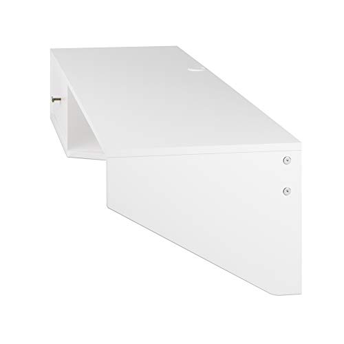 Modern Floating Desk with Drawer, White
