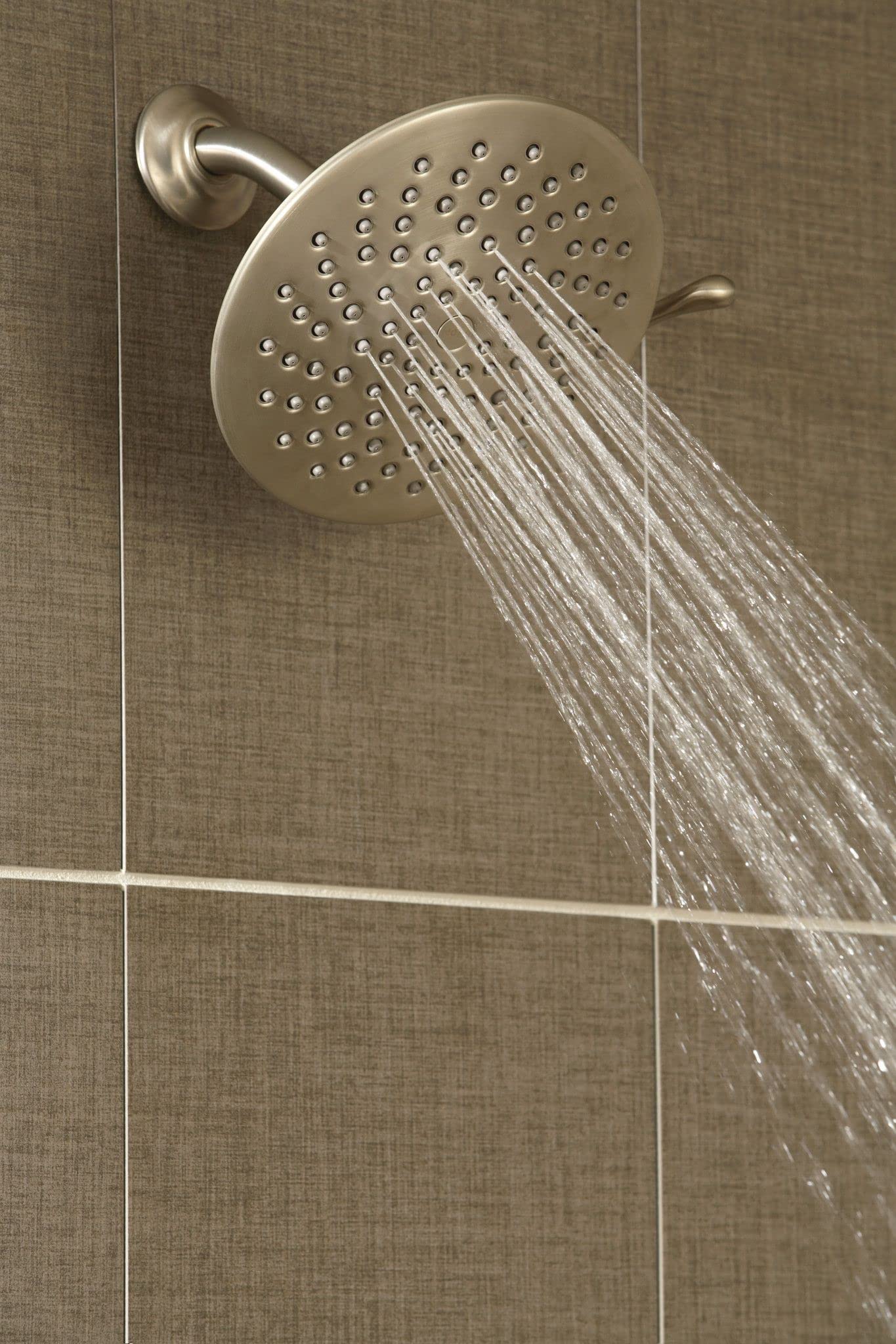 Moen Velocity Eco-Performance Brushed Nickel Two-Function Rainshower 8-Inch Shower Head with Immersion Technology, S6320EPBN