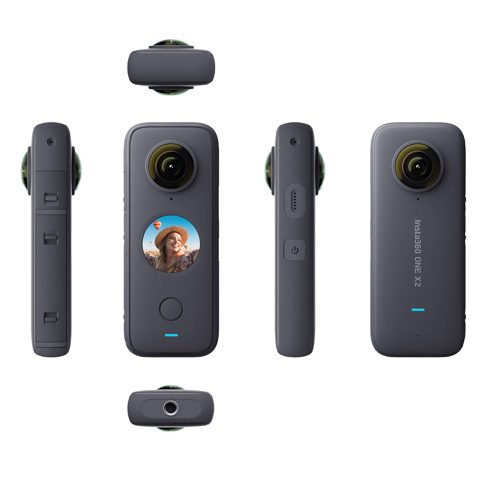 ONE X2 Panoramic Action Camera 5.7K 30fps LCD Touch Screen 10m Body Waterproof HDR APP Editing 360° Live Streaming TimeShift Support Bullet Time with 1630mAh Battery with Selfie Stick