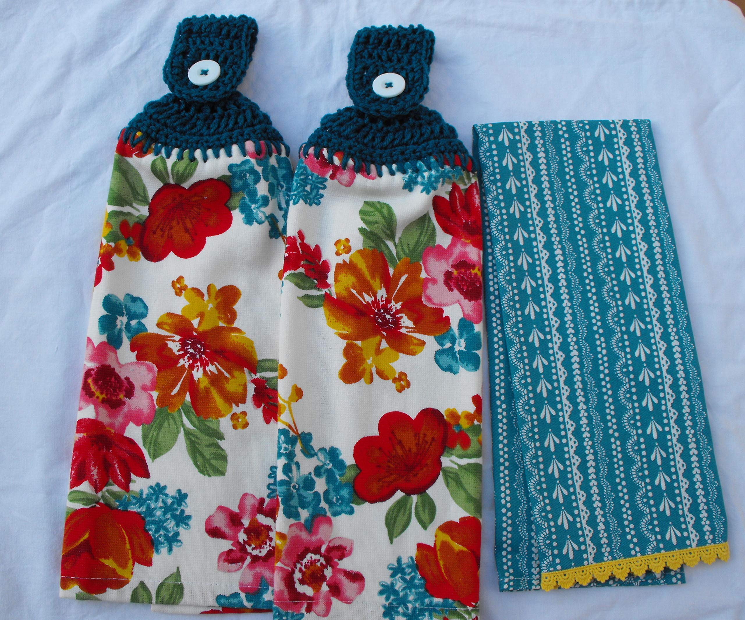 PIONEER WILDFLOWER WOMAN - WHIMSY KITCHEN TOWEL SET- HANDMADE