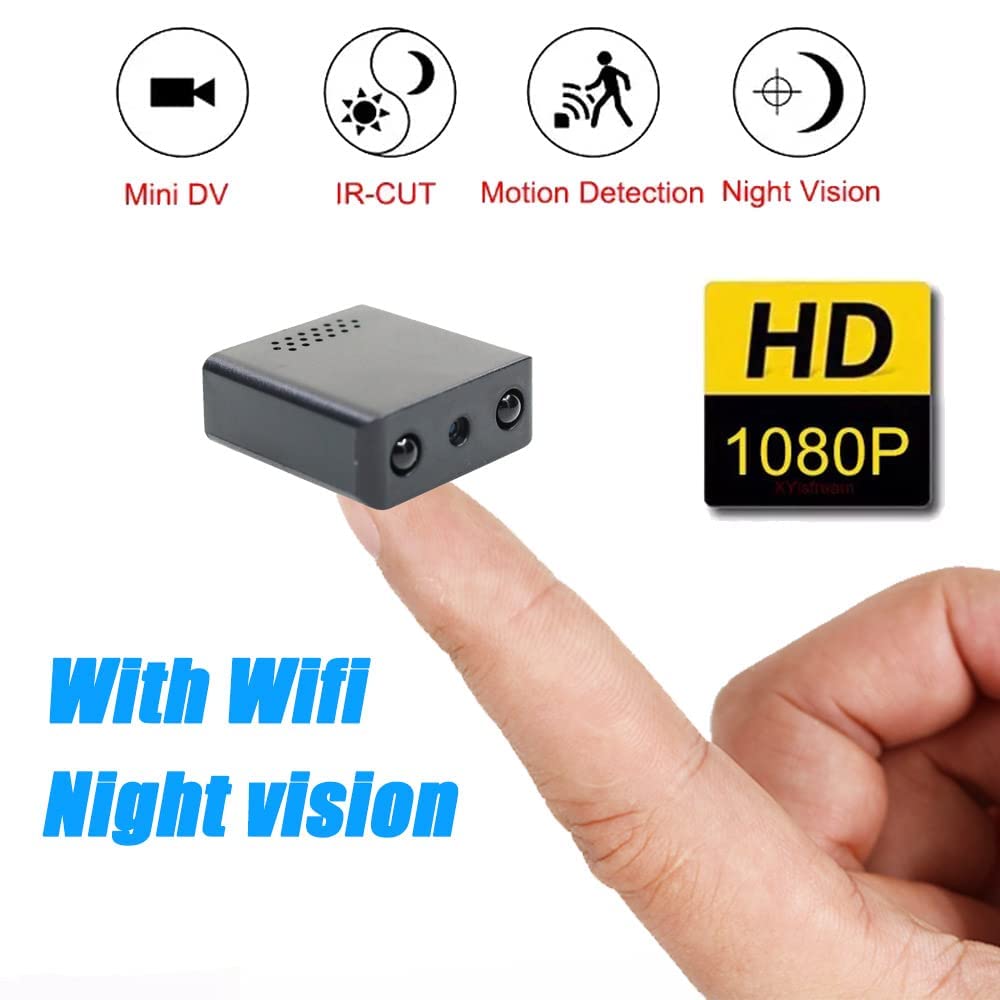 Xpvezl Smallest Smart Home Wireless Camera WiFi Security Camera 1080P HD Hidden Surveillance Cameras Motion Detection Night Vision Indoor App Cellphone Control