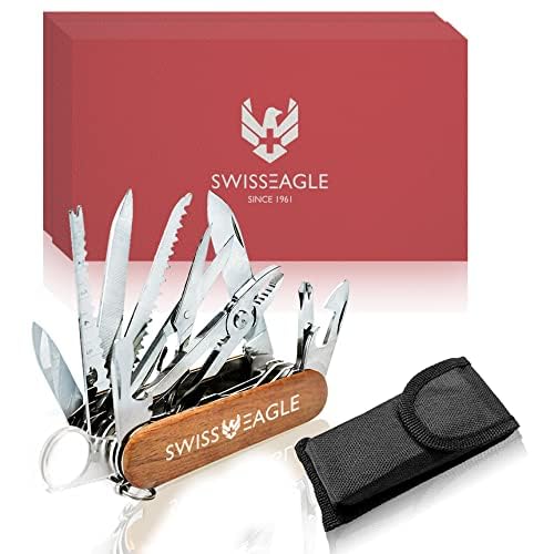 Swiss Eagle Classic Multi-Tool Army Knife - Packs 30 Tools In Your Pocket