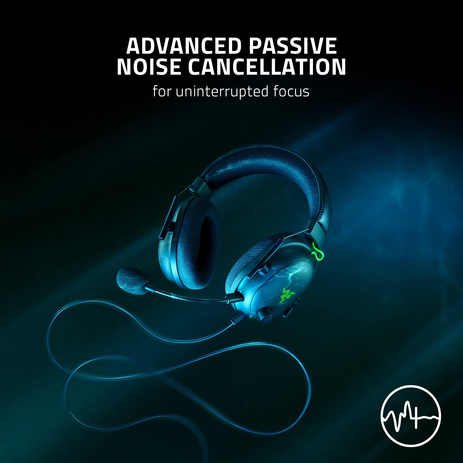 Razer BlackShark V2 Gaming Headset: THX 7.1 Spatial Surround Sound - 50mm Drivers - Detachable Mic - PC, PS4, PS5, Switch - 3.5 mm Audio Jack & USB DAC - ESL Edition