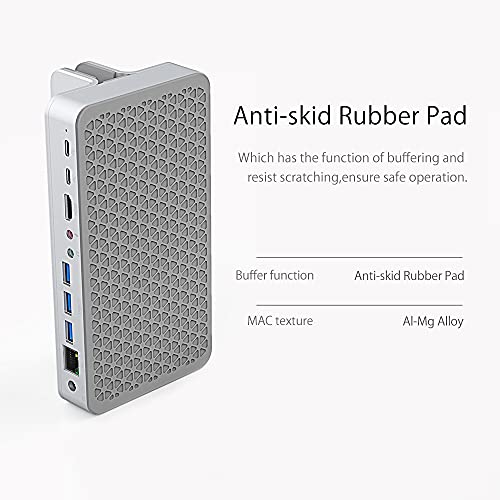 Splitter USB C HUB with Adjustable Stand Holder Type C to USB3.0 RJ45 PD Dock HDMI-Compatible Adapter Splitter for PC Accessories