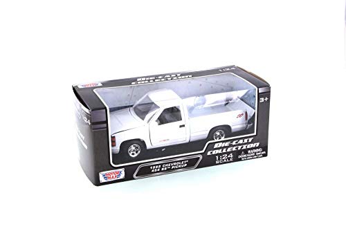 Motor Max 1992 Chevy 454 SS Pickup Truck, White 73203WH - 1/24 Scale Diecast Model Toy Car