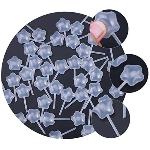 UPKOCH 50pcs Shape Waffles Dessert Droppers Cakes Heart and Syringe Star Cream Pipette Strawberries Infuser Cuake Transfer Jam Ml Straw Pasteur Cuakes Squeeze Ice Transparent