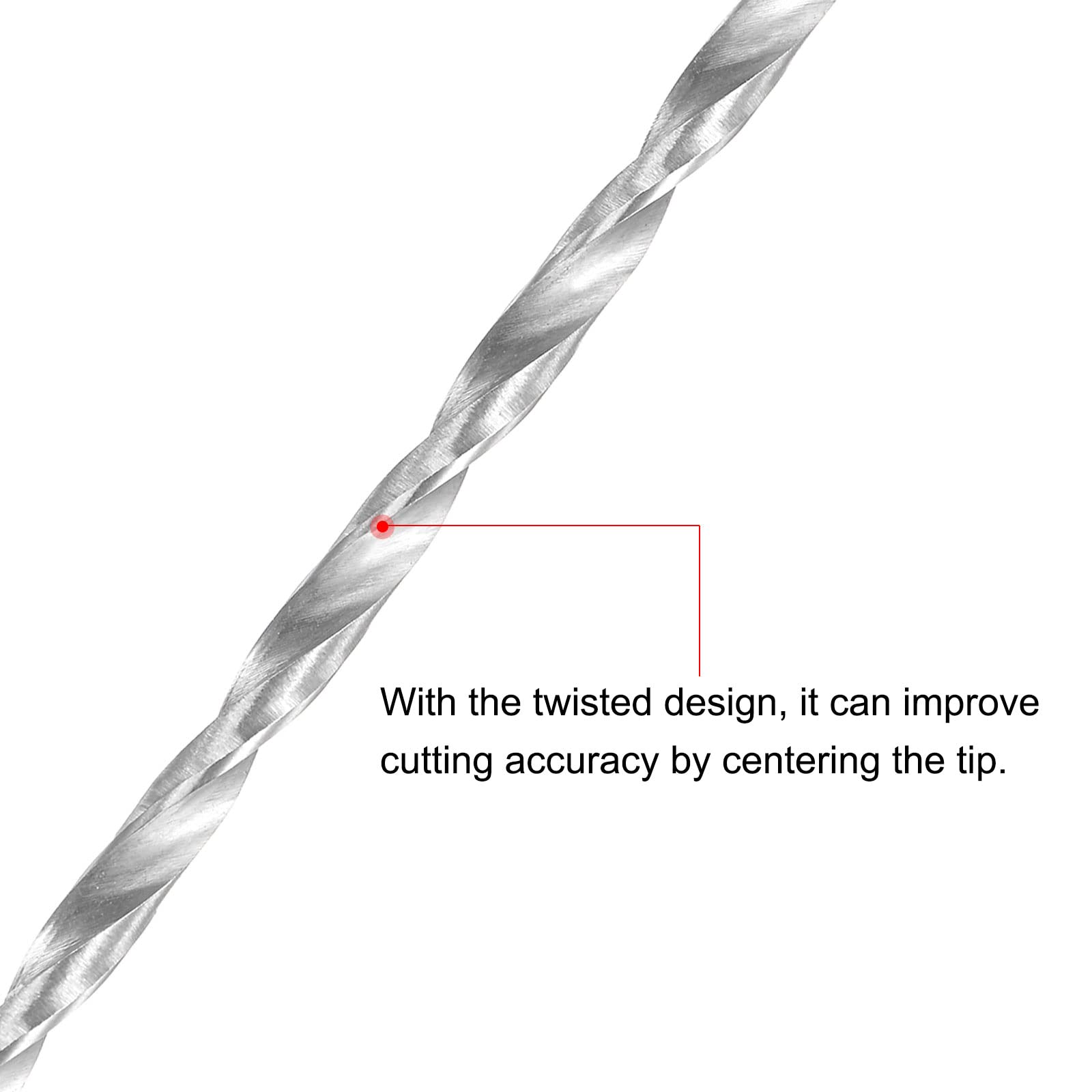 uxcell HSS(High Speed Steel) Extra Long Twist Drill Bits, 3mm Drill Diameter 300mm Length for Hardened Metal Woodwork Plastic Aluminum Alloy 2 Pcs