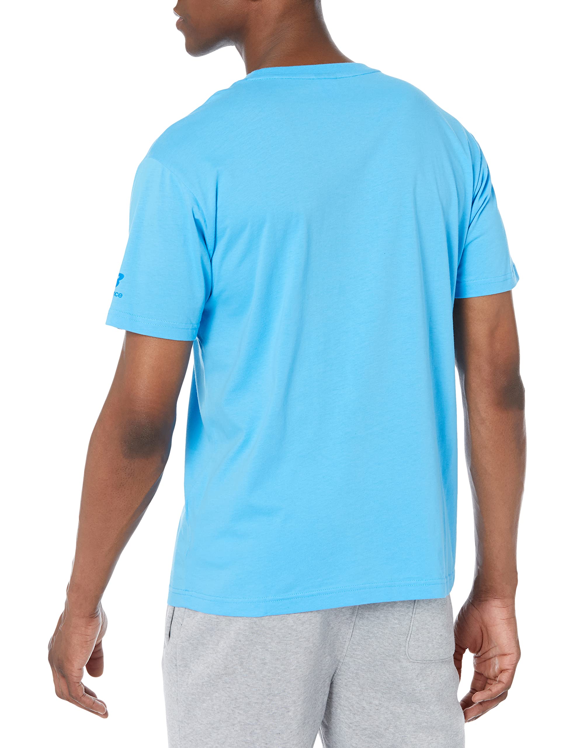 New Balance Men's NB Essentials Celebrate Split Logo Tee, Vibrant Sky, Medium