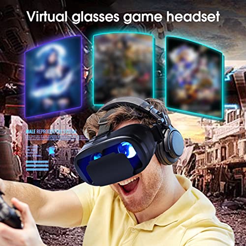 VR Headband Full Screen Vision 120-degree Wide-Angle Lens Immersive Experience Virtual Reality VR Headset for Family VR Glasses