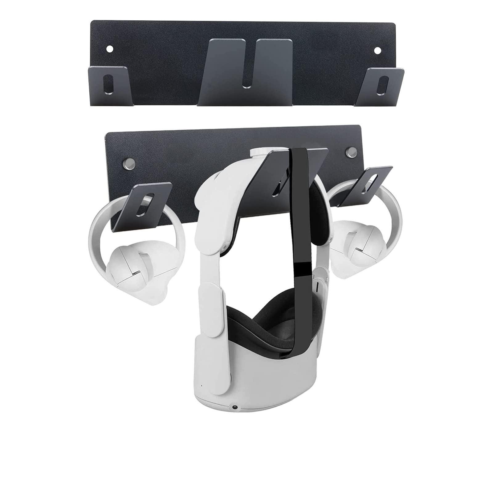 VR Stand Accessory for Oculus Quest 1/2 Oculus Rift S Oculus Rift Meta Quest Pro Display Holder Hanging Wall Mount to Organize Headset and Controller Sturdy Metal Hanging VR Holder