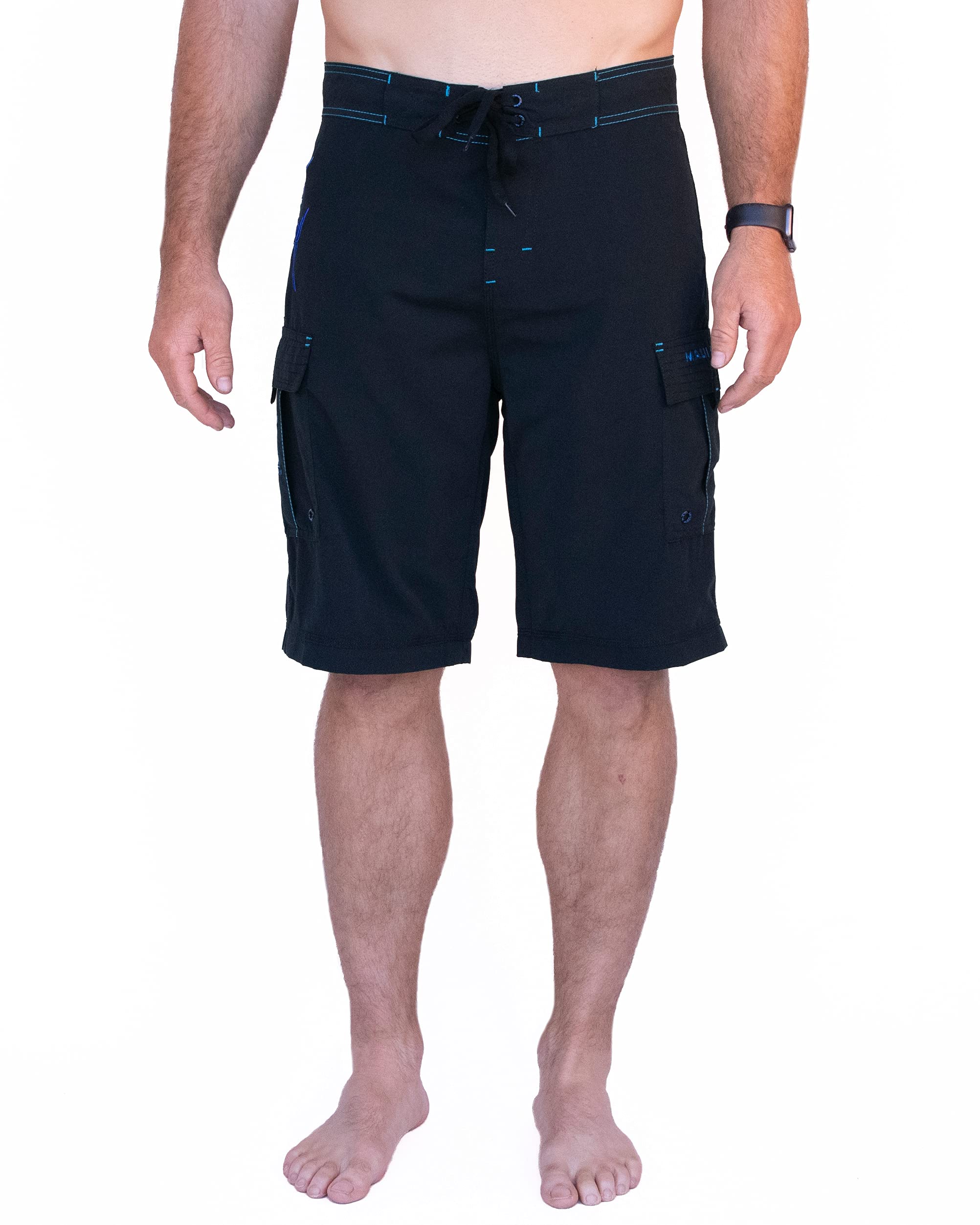 Maui Rippers Men's 22" Mahi Fisherman Short, Black (36)