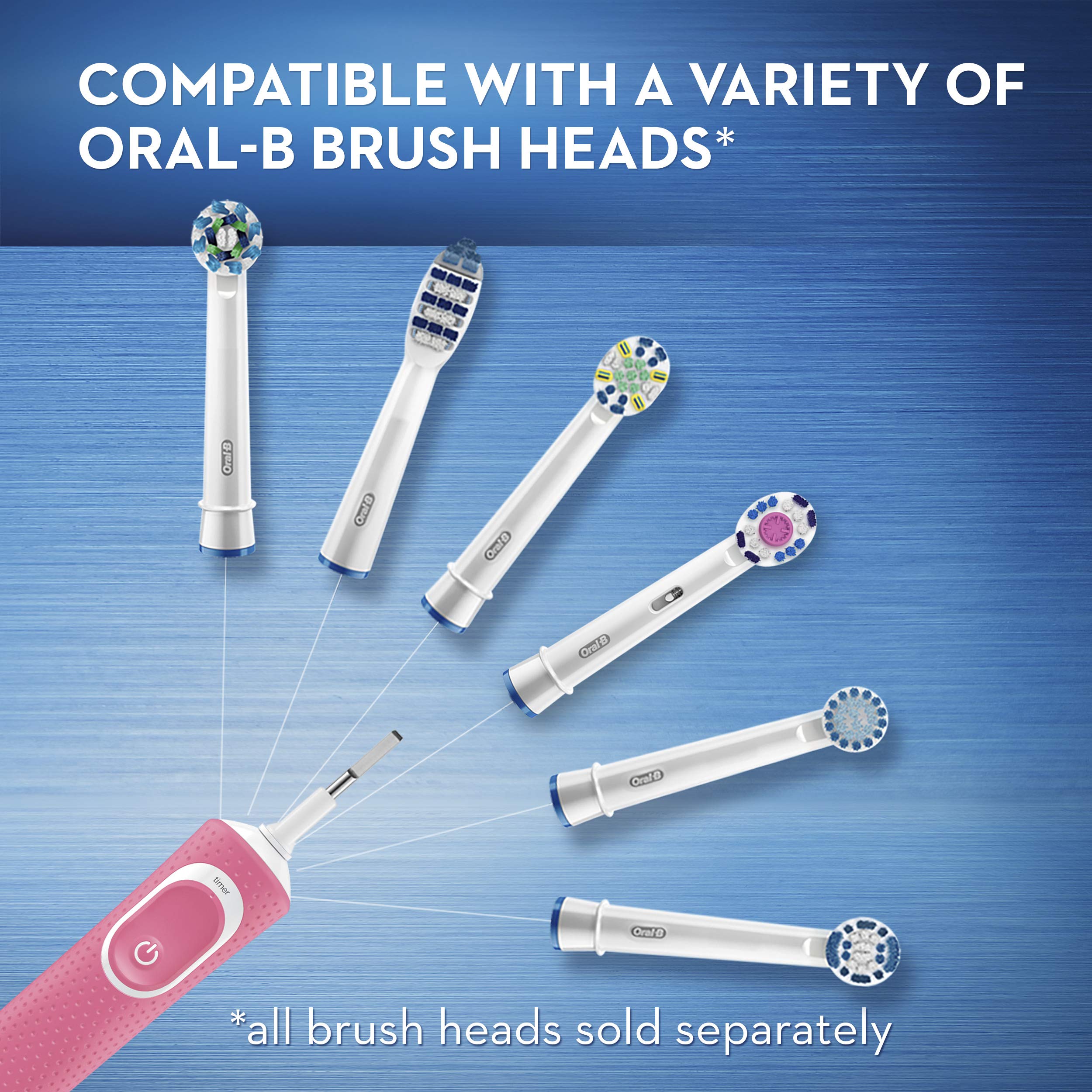 Oral-B Vitality Limited Precision Clean Rechargeable Toothbrush, Pink, 1 Refill